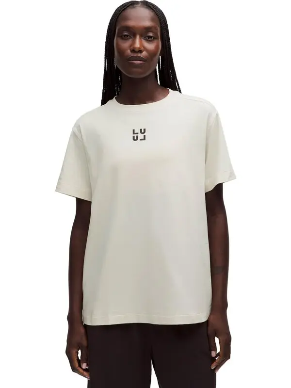 Lululemon All Yours Organic Cotton T-shirt - Light Ivory/sequoia