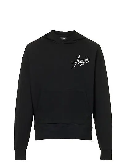 Amiri Crystal Embellished Relaxed-fit Hoodie - Black
