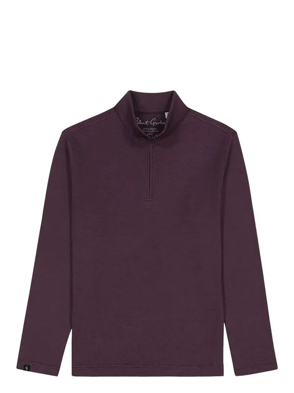 Robert Graham Striped Quarter-zip Sweater - Plum Perfect