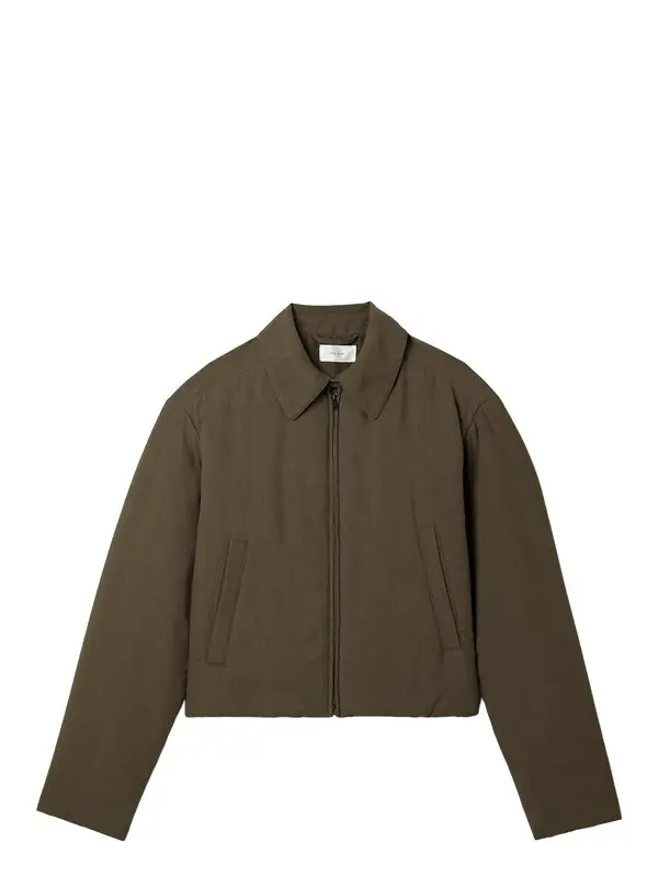 THE ROW Nerys Padded Woven Jacket - Green