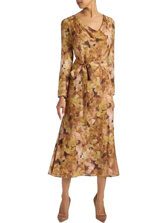 Santorelli Piper Long Sleeve Floral Crepe Dress - Hazelwood Multi