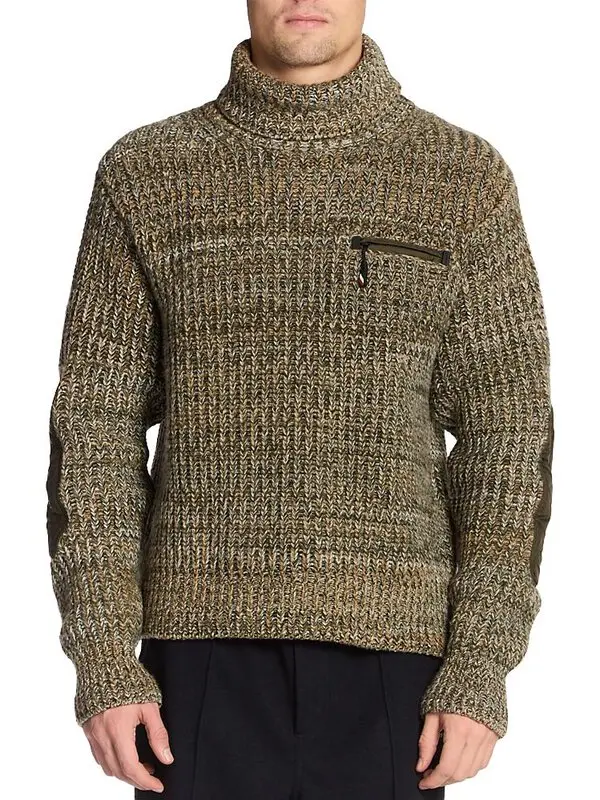 Moncler Wool Turtleneck Sweater - Dark Green