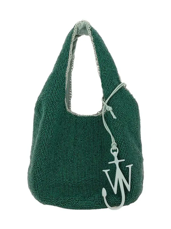 JW Anderson Mini Beaded Tote Bag - Green