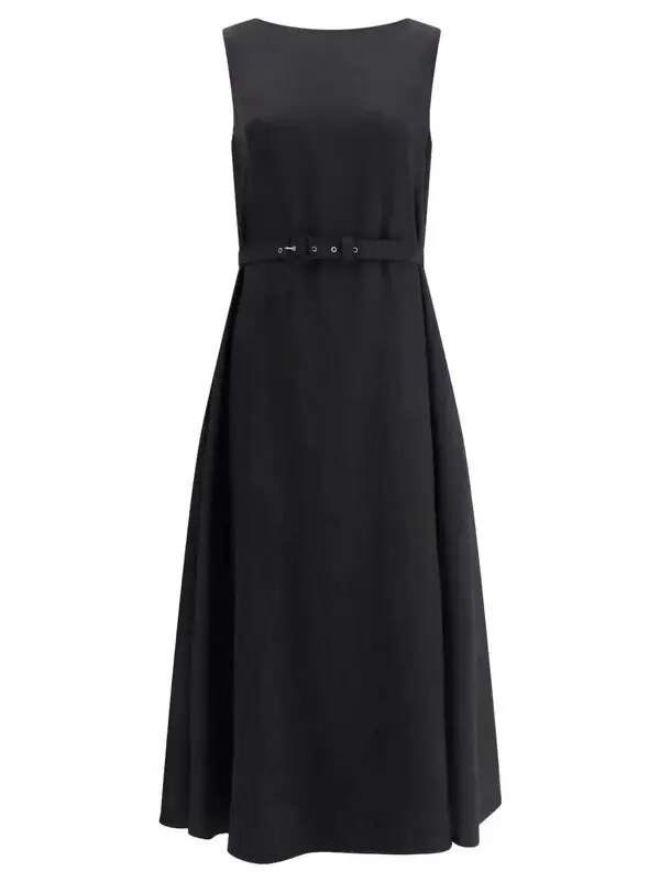 SARA ROKA Belted Sheath Dress - Black