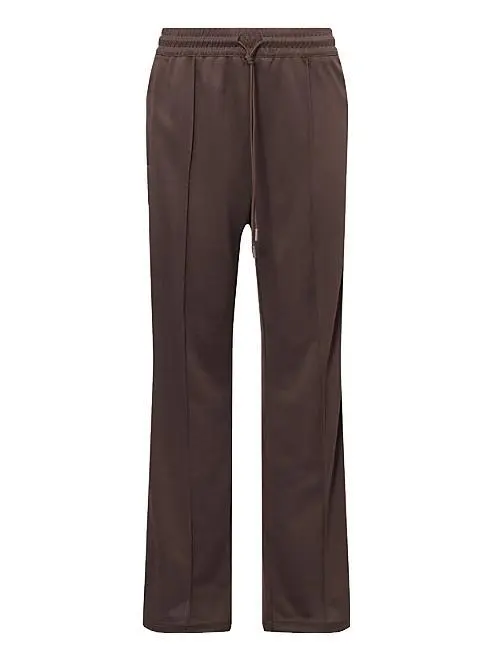 THE COUTURE CLUB Woven Jogging Bottoms With Mesh Tape Detail - Brown
