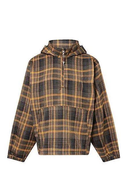 HERESY Relaxed-fit Check Woven Jacket - Brown