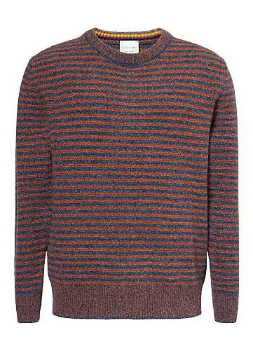 Paul Smith Striped Crewneck Wool Jumper - Brown