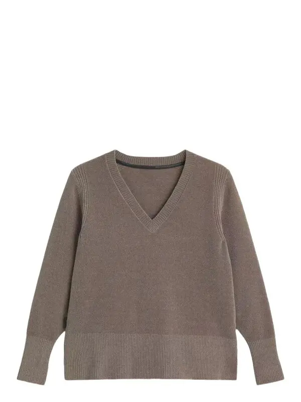 RRD V-neck Long Sleeve Sweater - Neutrals