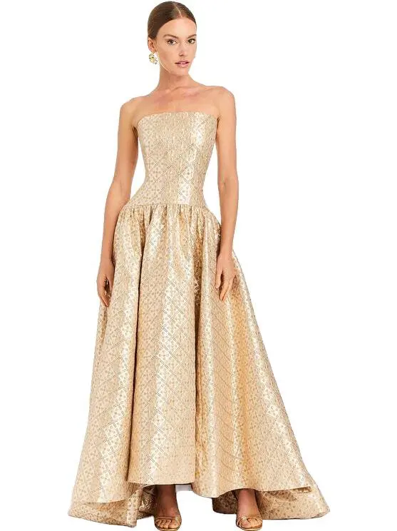 Mestiza New York Nereida Dropwaist Gown - Gold