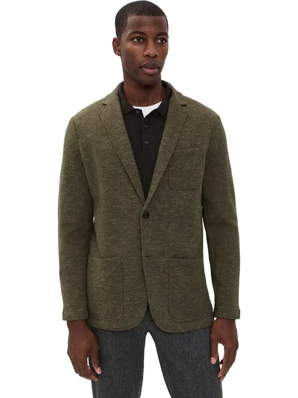 Faherty Brand Inlet Knit Blazer - Winter Brown Melange