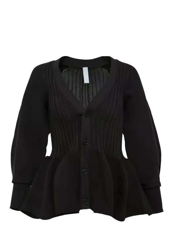 CFCL Pottery Puff-sleeve Cardigan - Black