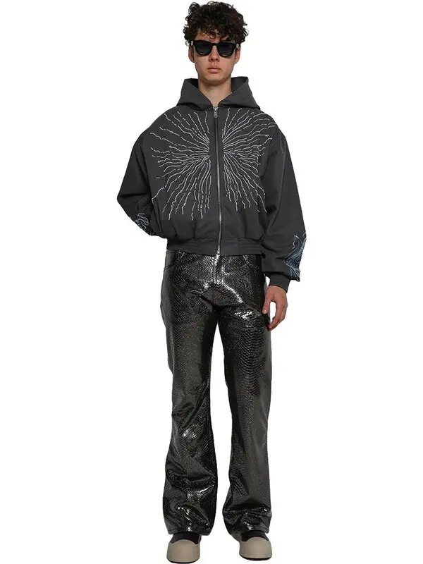 EARTHLING VIP Faux Leather Pants - Silver