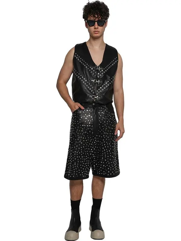 EARTHLING VIP Spark Leather Shorts - Black