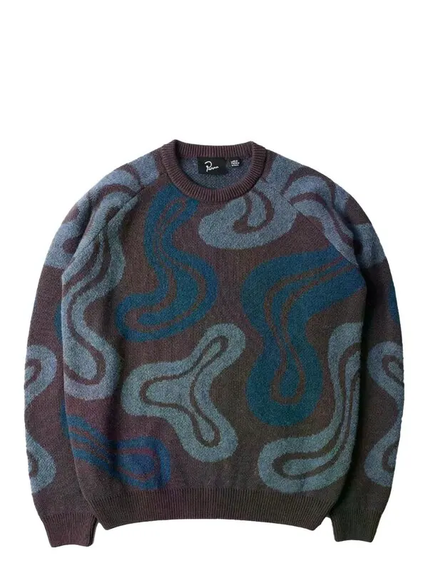 PARRA Patterned Jacquard Sweater - Purple