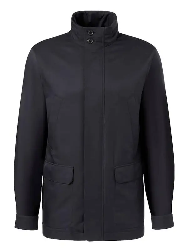 Zegna Twill Field Jacket - Blue