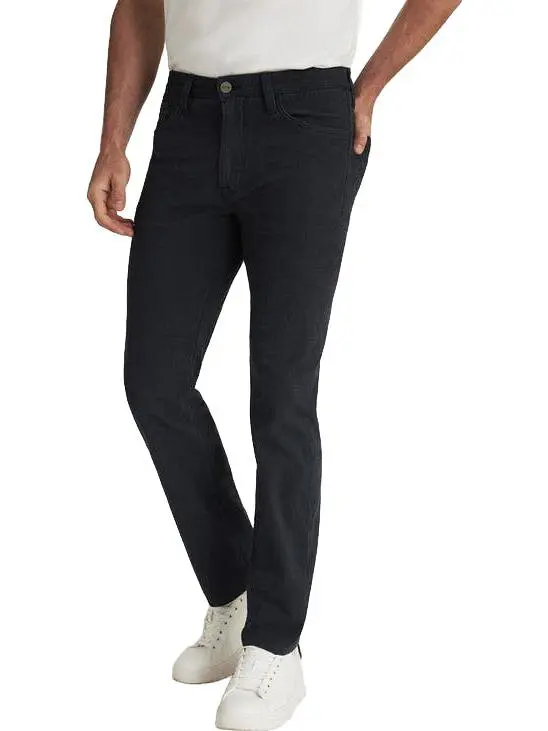 34 Heritage Courage Straight Leg Pants - Navy Herringbone