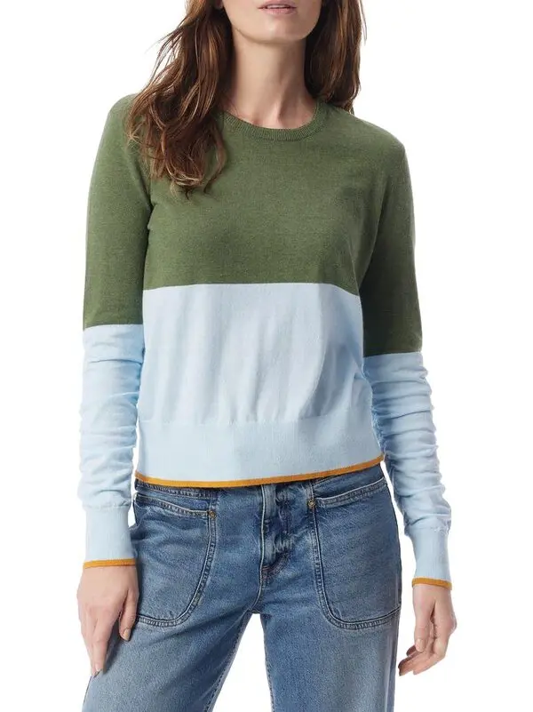 DO BY DEE OCLEPPO Sally Crewneck Sweater - Cypress Color Block