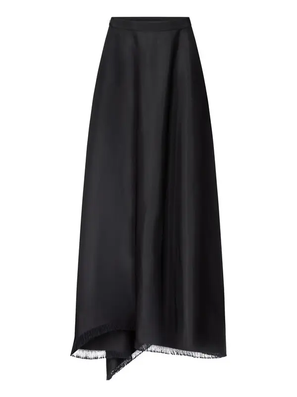 FFORME Ash Draped Maxi Skirt - Black