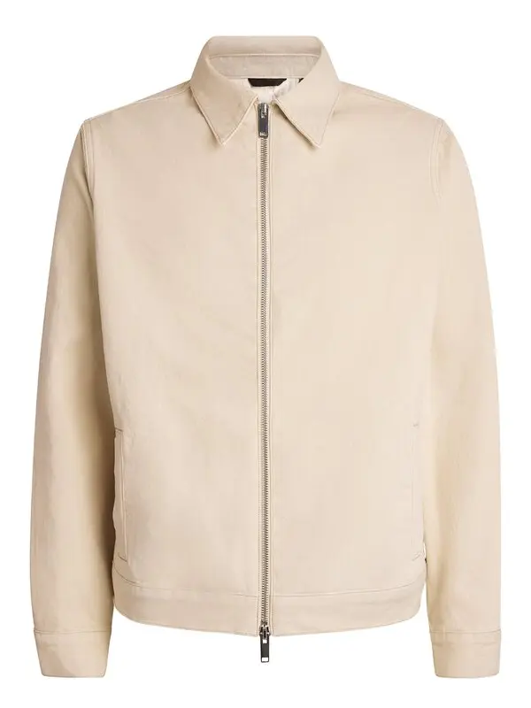 7 For All Mankind Cotton Harrington Jacket - White