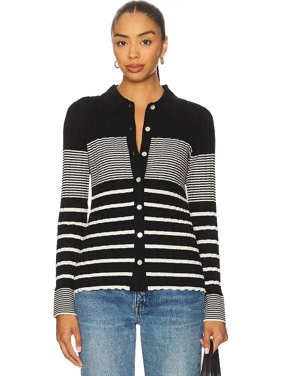 Rails Aurelia Sweater - Black & Ivory Stripe