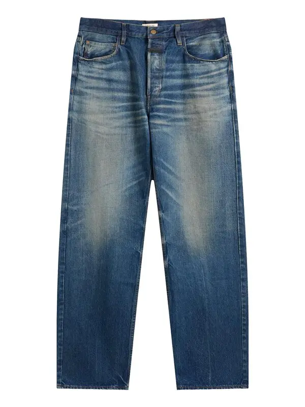 Fear Of God Straight 5 Pocket Jeans - Mid Indigo
