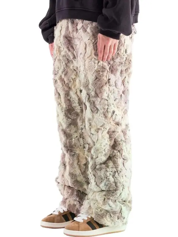 ERL Faux-fur Trousers - Neutrals