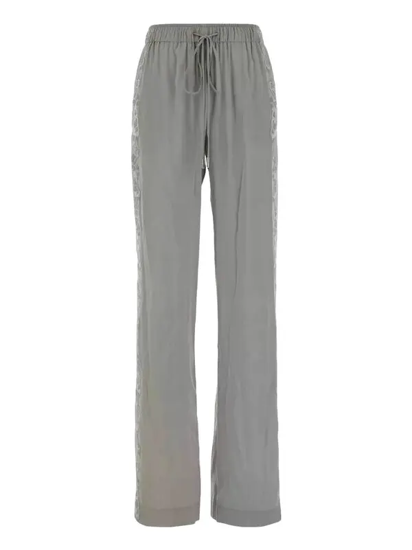 Ermanno Scervino Silk Blend Palazzo Trousers - Grey