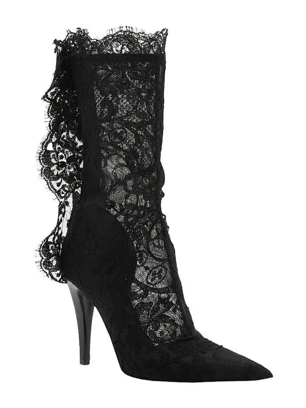 Alexander McQueen Lace Boots - Grey/brown