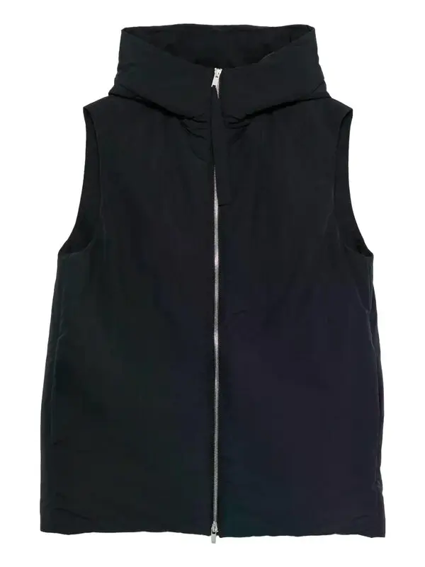 JIL SANDER Hooded Zip-front Vest - Black