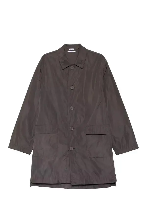 Thom Browne Logo-print Parka - Grey