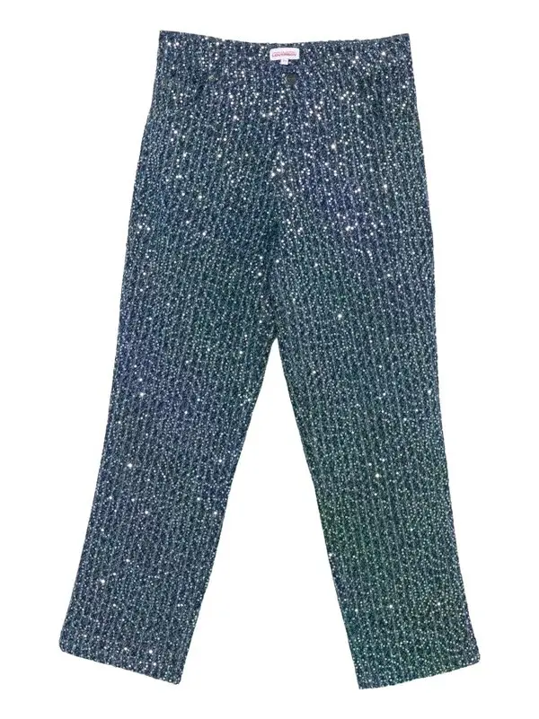 CHARLES JEFFREY LOVERBOY Sequin-embellished Jeans - Blue