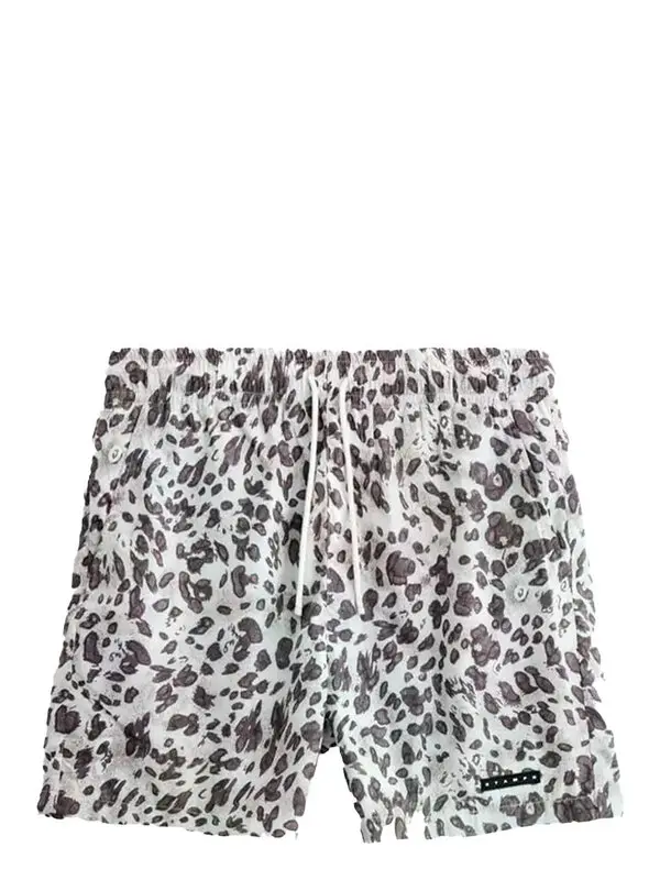 STAMPD Leopard Print Shorts - Grey