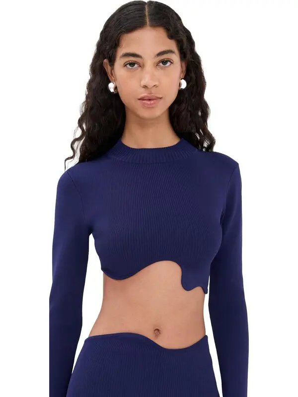 Christopher Esber Maparadita Long Sleeve Top - Violet