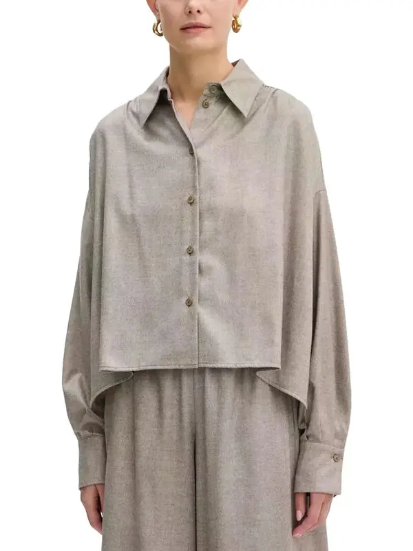 DRYKORN Flanna Ruffled-hem Shirt - Grey