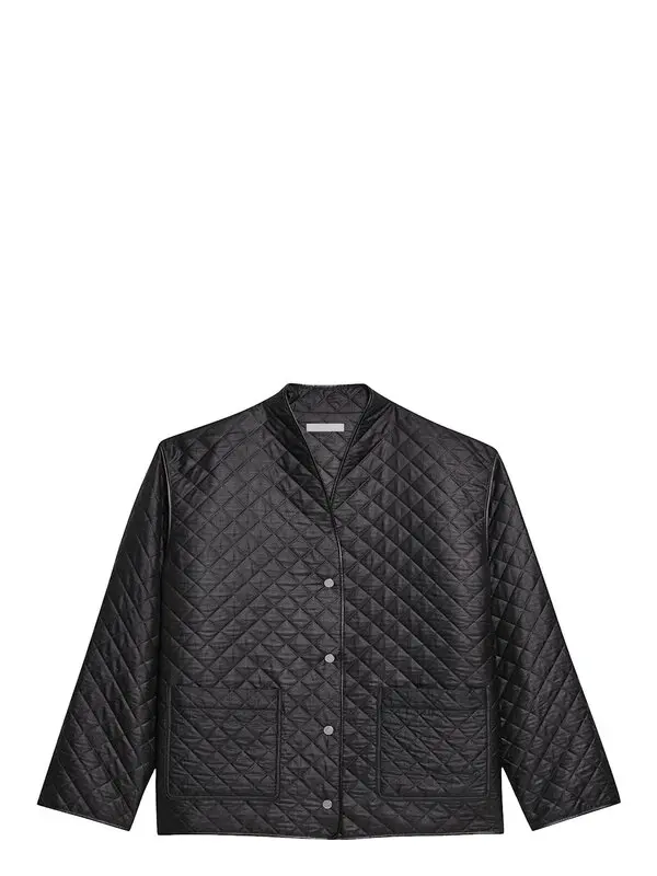 Helmut Lang Quilted V-neck Jacket - Black