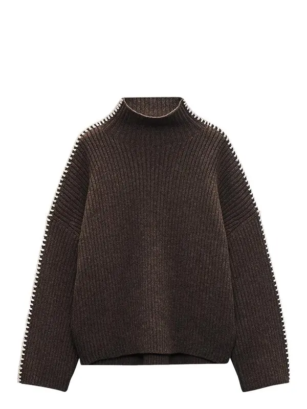 Rag & Bone Ingrid Turtleneck Sweater - Brown