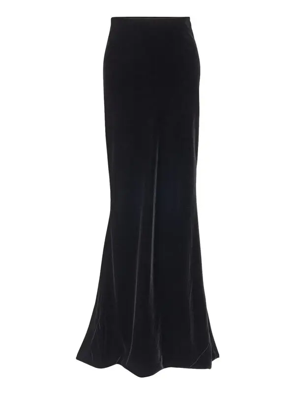 Carolina Herrera Velvet Trumpet Maxi Skirt - Black