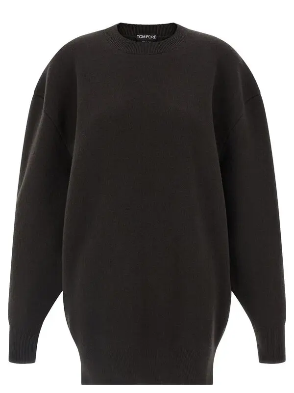 TOM FORD Double Face Wool And Cashmere Minidress - Brown