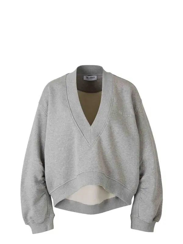 Attico V-neck Logo Sweatshirt - Multicolor