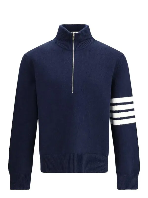 Thom Browne 4-bar Intarsia Sweater - Blue