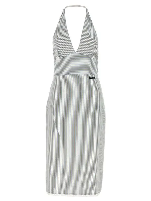 Miu Miu Printed Silk Dress - Stripped