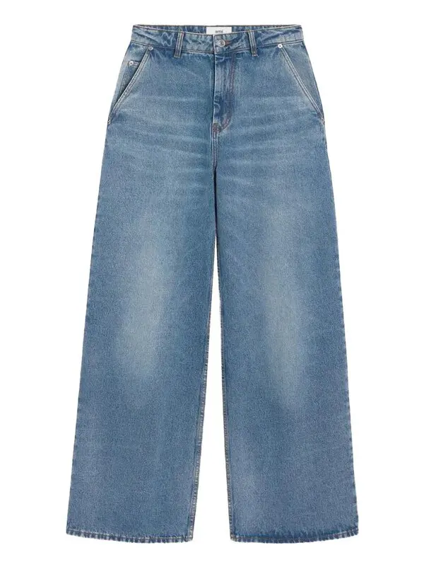 Ami Wide-leg Denim Jeans - Blue