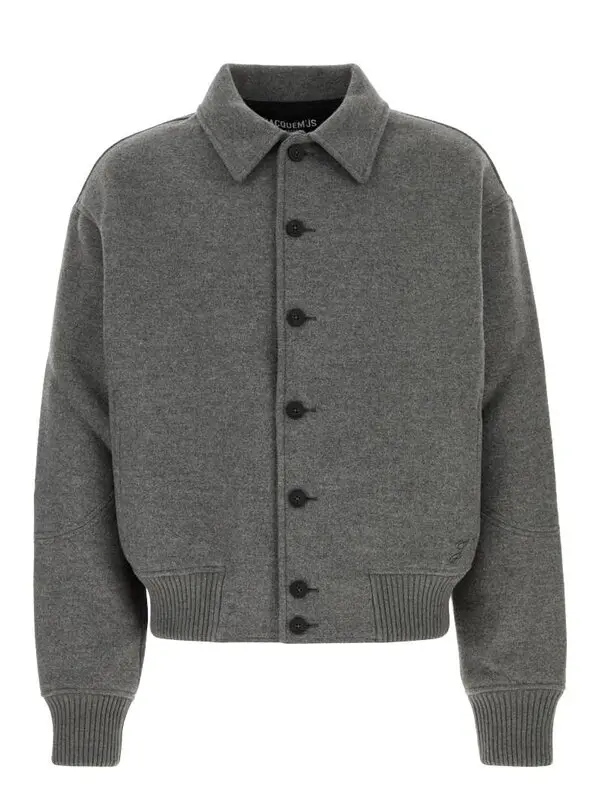 Jacquemus Le Bomber Felt Jacket - Grey