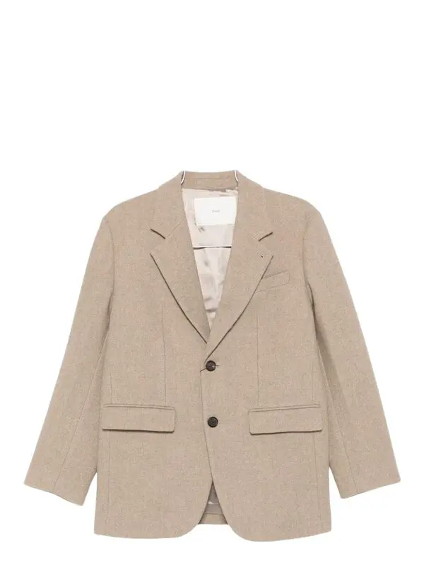 DUNST Wool Single-breasted Blazer Jacket - Grey