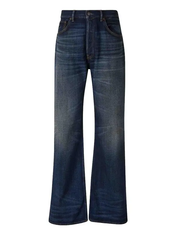 Acne Studios Wide Leg Flared Jeans - Denim Blue