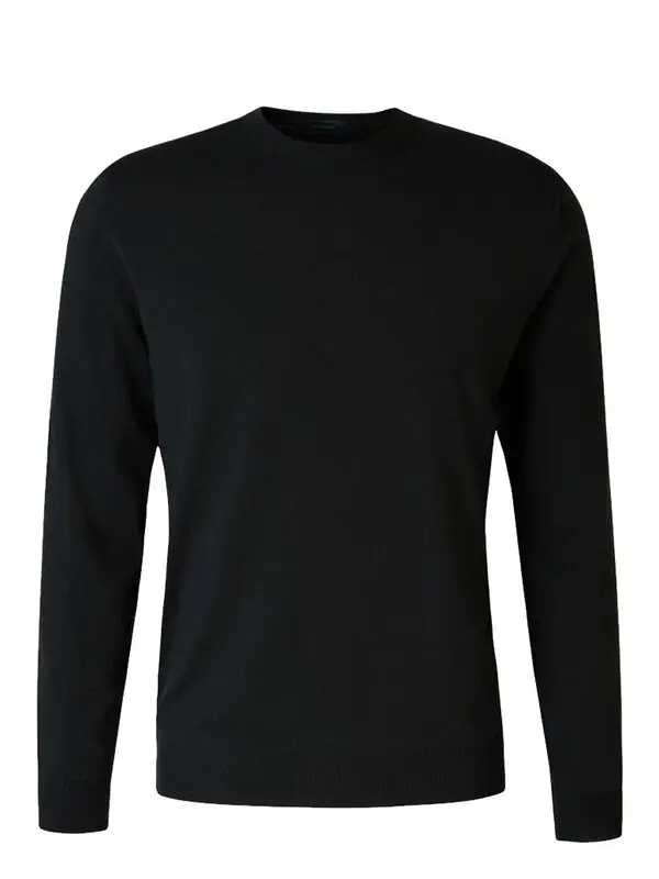 ZANONE Crew Neck Wool Knit Sweater - Dark Green