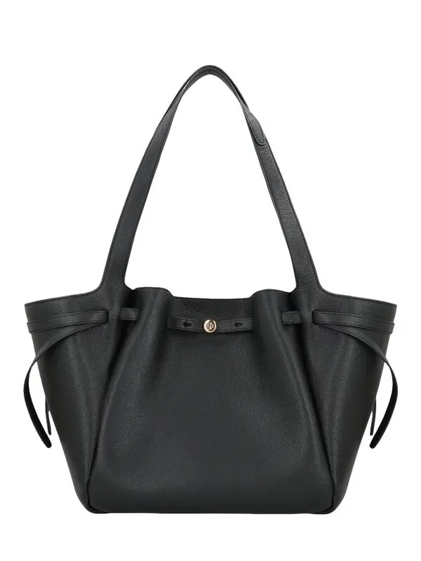 Tory Burch Romy Leather Tote Bag - Black
