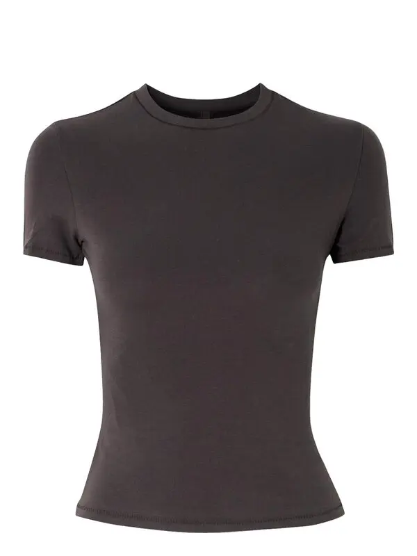 SKIMS Stretch-cotton Jersey T-shirt - Gray