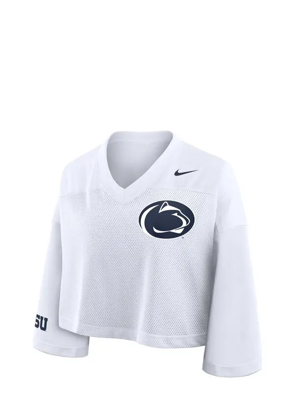 Nike Penn State Jersey Dri-fit College Cropped Top - White