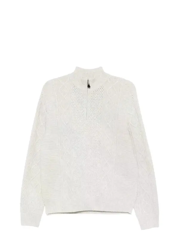 CROQUIS Long-sleeved Half-high Collar Sweatshirt - Neutrals
